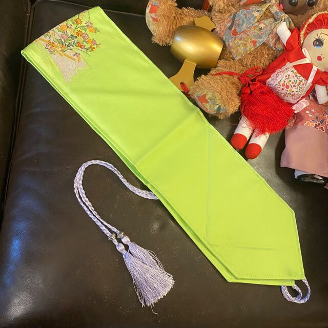 和洋折衷 名古屋帯リメイク ハンドバッグ バック ショルダーチェーン付き ガマ口タイプ 帯サッシュベルト セット あ-90 | iichi 日々の暮らしを心地よくするハンドメイドやアンティーク ...