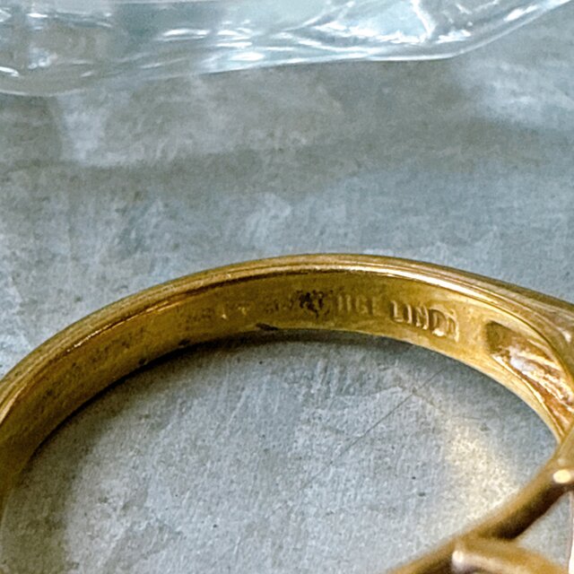 R396-ヴィンテージリング U.S.A. 18KT HGE Gold Tone Multicolor Rhinestones | iichi 日々の暮らしを心地よくするハンドメイドや ...