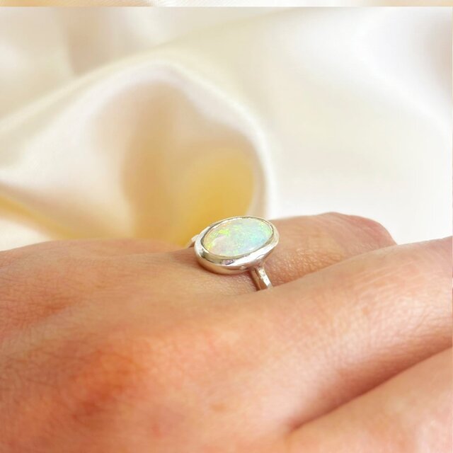 【FREEDOM】 SV925 オパール リング | iichi 日々の暮らしを心地よくするハンドメイドやアンティークのマーケットプレイス