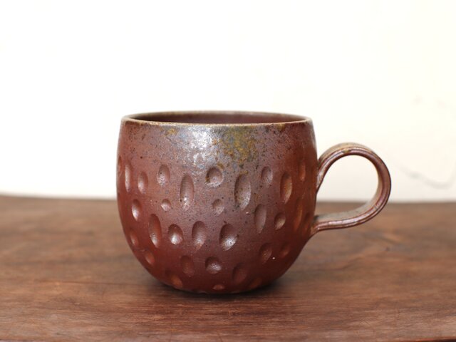 備前焼 コーヒーカップ(丸) c4-004 | iichi 日々の暮らしを心地よくするハンドメイドやアンティークのマーケットプレイス