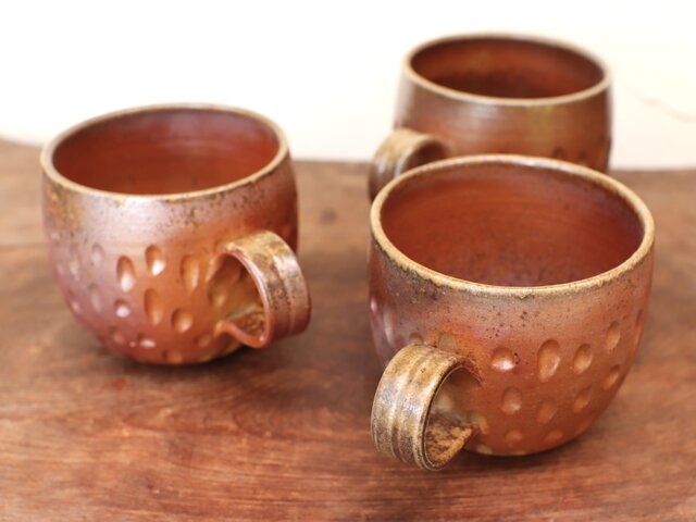 備前焼 コーヒーカップ(丸) c4-004 | iichi 日々の暮らしを心地よくするハンドメイドやアンティークのマーケットプレイス