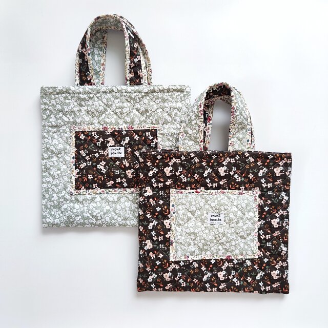 mont bouche 内側まで可愛いキルティングバッグ | iichi 日々の暮らしを心地よくするハンドメイドやアンティークのマーケットプレイス