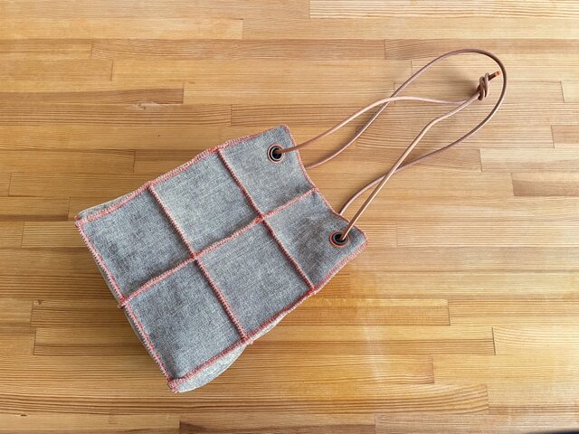 am453 キューブ3wayバッグ オレンジ | iichi 日々の暮らしを心地よくするハンドメイドやアンティークのマーケットプレイス