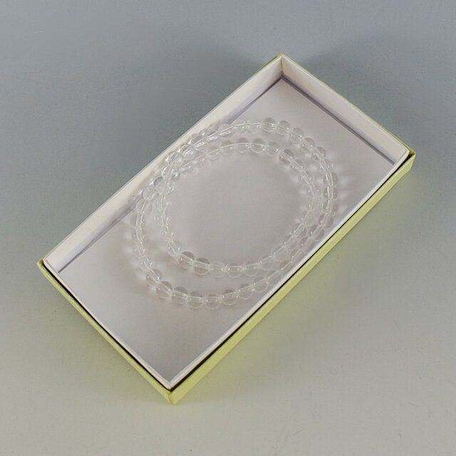 6mm 白水晶二重巻 腕輪 ブレスレット UDA207 | iichi 日々の暮らしを心地よくするハンドメイドやアンティークのマーケットプレイス