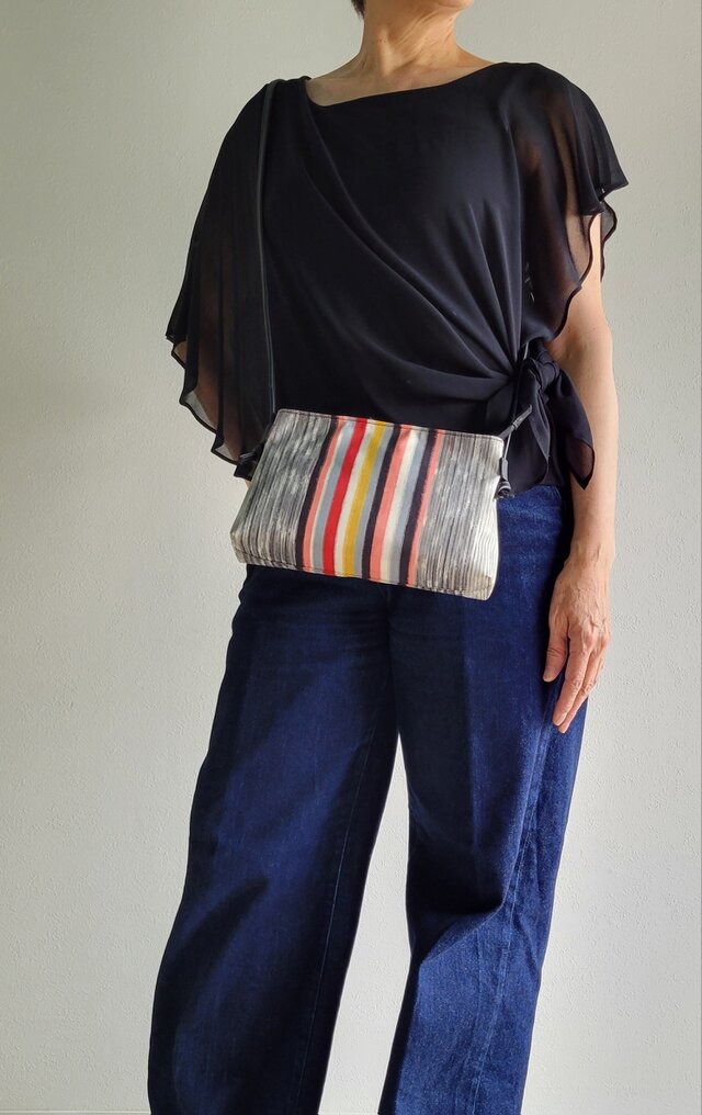 着物バッグ ストライプ | iichi 日々の暮らしを心地よくするハンドメイドやアンティークのマーケットプレイス