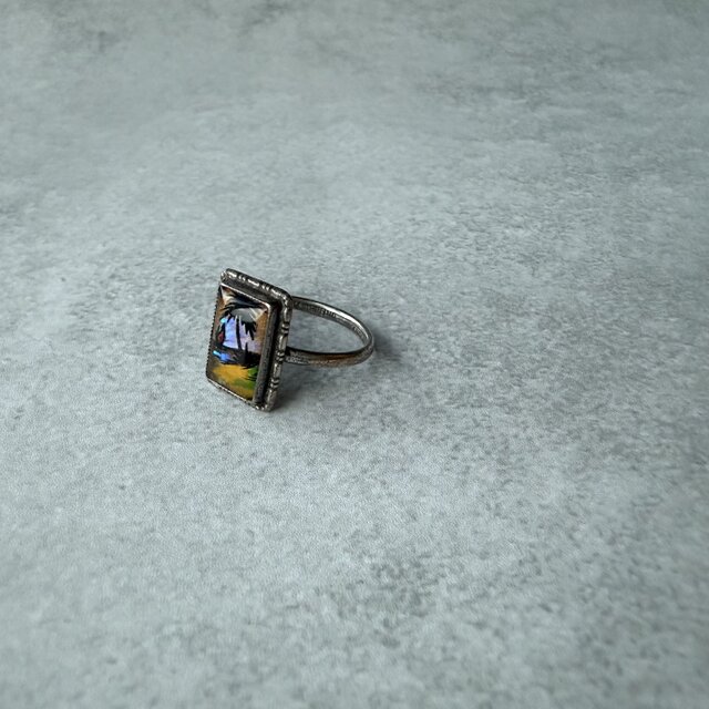 【143】モルフォ蝶の楽園 – トーマス・L・モット アンティークリング | iichi 日々の暮らしを心地よくするハンドメイドやアンティークのマーケットプレイス