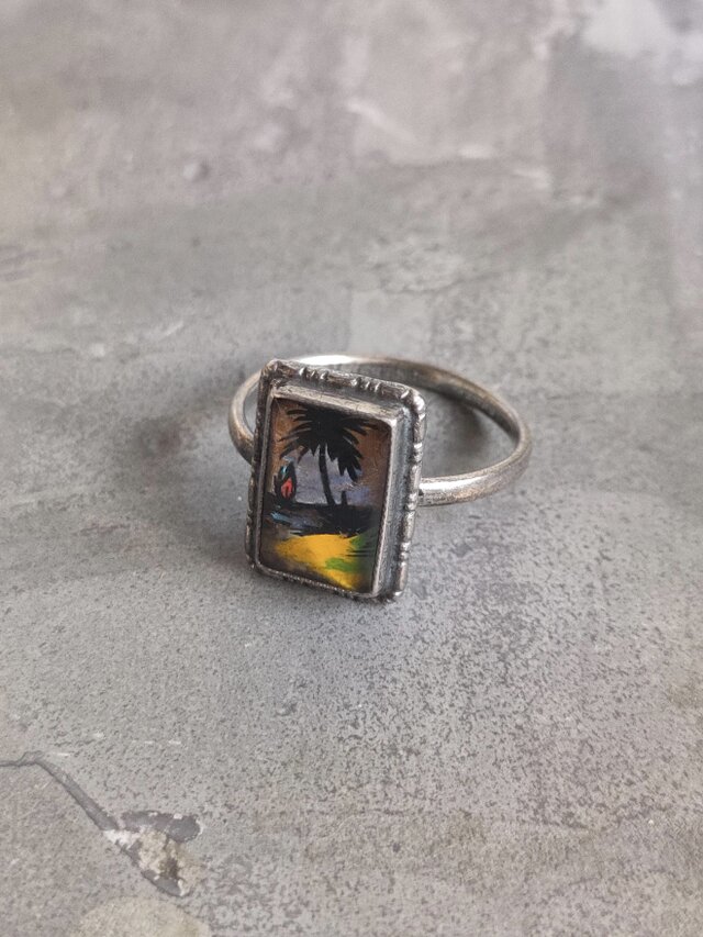 【143】モルフォ蝶の楽園 – トーマス・L・モット アンティークリング | iichi 日々の暮らしを心地よくするハンドメイドやアンティークのマーケットプレイス