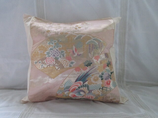 u128 裏地付 帯 クッションカバー 座布団カバー ファスナー 40x40cm おしゃれ | iichi 日々の暮らしを心地よくするハンドメイドやアンティークのマーケットプレイス