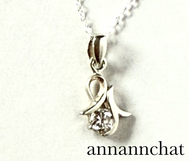 【ビンテージ ヨーロッパ製 スターリングシルバー ラインストーン ネックレス】シルバー925 | iichi 日々の暮らしを心地よくするハンドメイドやアンティークのマーケットプレイス