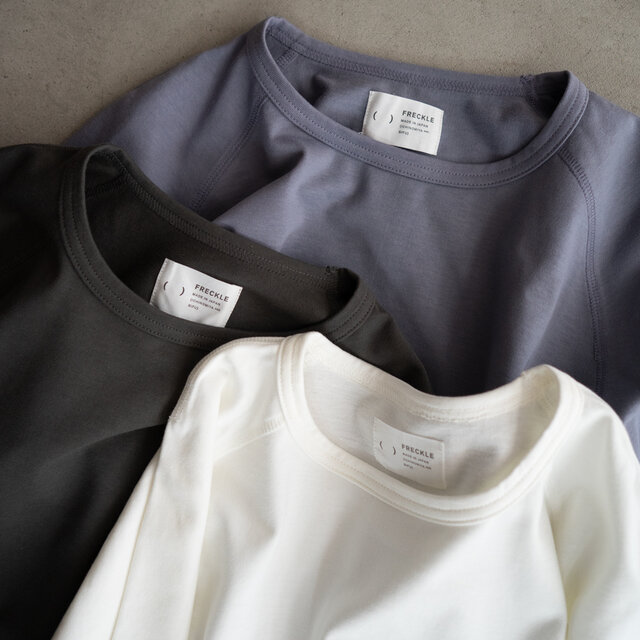 FRECKLE/5部袖ラグランカットソー/blue stone | iichi 日々の暮らしを心地よくするハンドメイドやアンティークのマーケットプレイス
