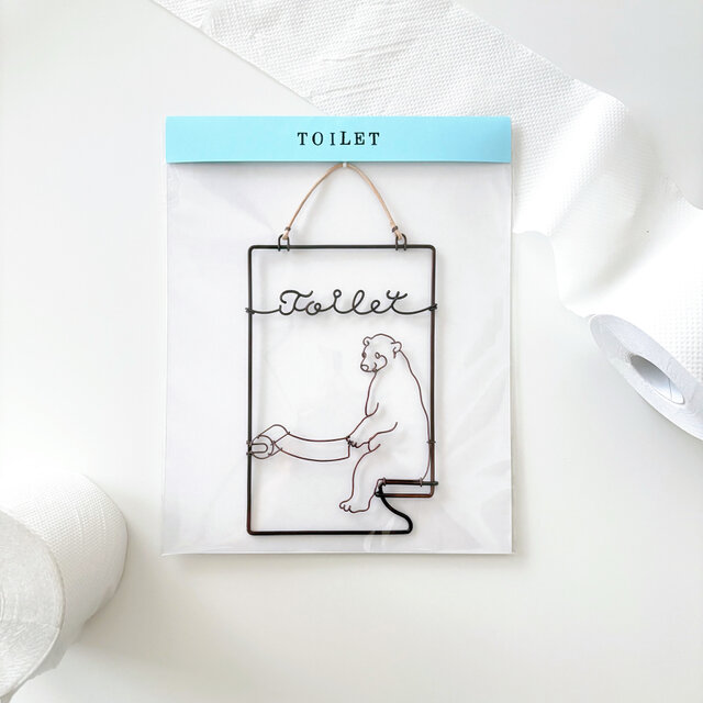 受注制作 】シロクマのToiletオーナメント | iichi 日々の暮らしを心地よくするハンドメイドやアンティークのマーケットプレイス