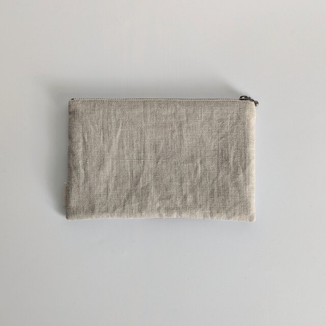 リネンのファスナーポーチ/20cmファスナー マスタード パッチワーク 通帳ケース | iichi 日々の暮らしを心地よくするハンドメイドやアンティークのマーケットプレイス