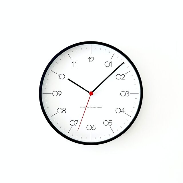 KATOMOKU plywood clock 24 ブラック km-150BKRCS 電波時計 木製 曲げわっぱ | iichi 日々の暮らしを心地よくするハンドメイドやアンティークの ...