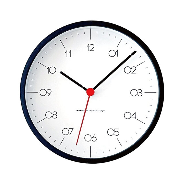 KATOMOKU plywood clock 24 Ssize ブラック km-151BKRCS 掛け時計 木製 小さい | iichi 日々の暮らしを心地よくするハンドメイドやアンティークの ...