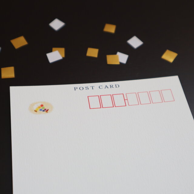 寒中見舞いにも♪ポストカード2枚セット★南天と雪★布コラージュ（i-4) | iichi 日々の暮らしを心地よくするハンドメイドやアンティークのマーケットプレイス