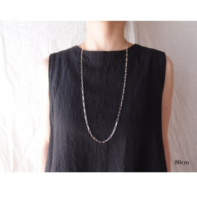 期間限定予約品【80cm・Silver Plane Necklace】チェーンネックレス（small） | iichi 日々の暮らしを心地よくするハンドメイドやアンティークのマーケットプレイス