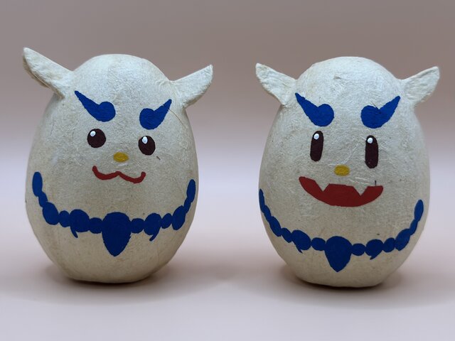 月桃subariシーサー張り子濃縹〜こきはなだ〜（右：男の子） | iichi 日々の暮らしを心地よくするハンドメイドやアンティークのマーケットプレイス