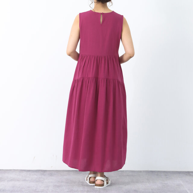 26色展開 コットン ギャザー ロングワンピース ♪オーダーサイズ可 | iichi 日々の暮らしを心地よくするハンドメイドやアンティークのマーケットプレイス