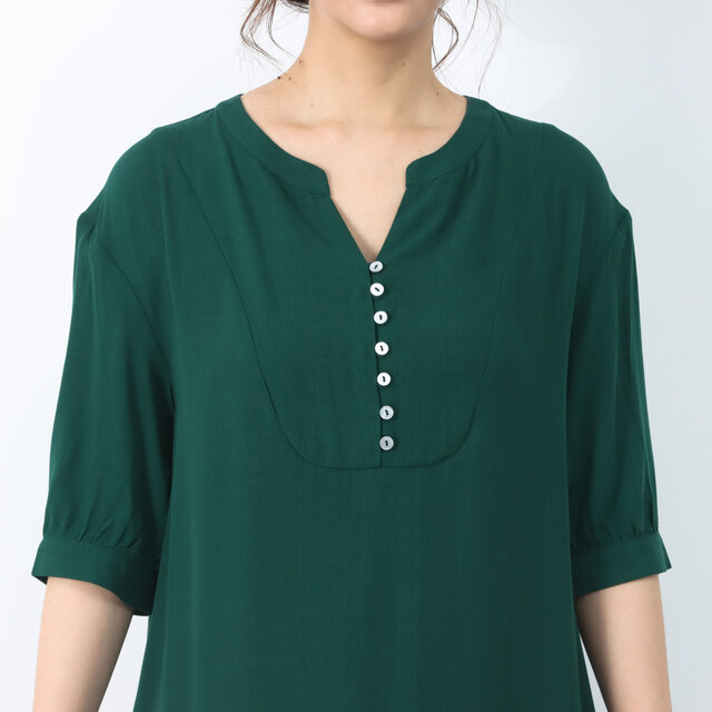 ひんやり 夏生地 半袖 ロングワンピース ♪オーダーサイズ可 | iichi 日々の暮らしを心地よくするハンドメイドやアンティークのマーケットプレイス