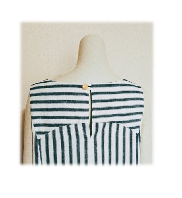 422 テントラインワンピース ジャンパースカート デッドストック浴衣地 ストライプ 着丈121cm コットン | iichi 日々の暮らしを心地よくするハンドメイドやアンティークのマーケットプレイス