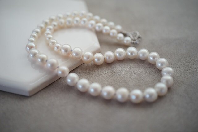 【drop】silver925 ミックスパールプリンセスネックレス | iichi 日々の暮らしを心地よくするハンドメイドやアンティークのマーケットプレイス