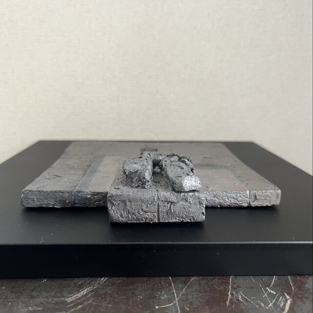 雛 焼締&黒釉&ステンレス 陶額(中) No.21 | iichi 日々の暮らしを心地よくするハンドメイドやアンティークのマーケットプレイス