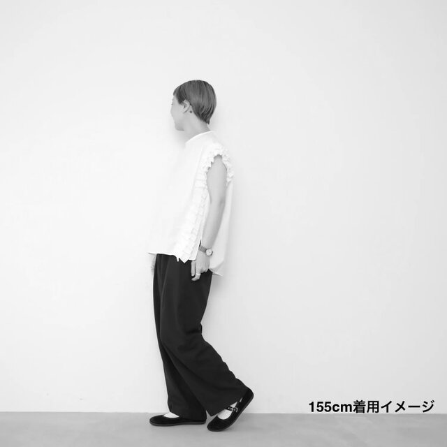 ただいま急いで再製作中 frill tops / pale gray | iichi 日々の暮らしを心地よくするハンドメイドやアンティークのマーケットプレイス