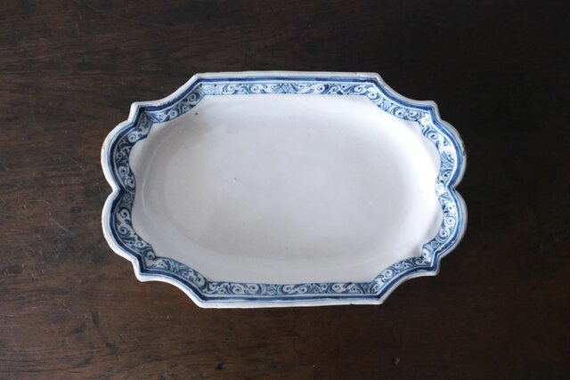 南仏陶器 18世紀 X印 オーバル皿 楕円皿 32cm フランス アンティーク 0502081 | iichi 日々の暮らしを心地よくするハンドメイドやアンティークのマーケットプレイス