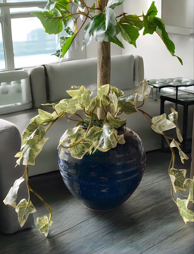 光触媒 人工観葉植物 ウォールグリーン フェイクグリーン アイビーポトス1204 | iichi 日々の暮らしを心地よくするハンドメイドやアンティークのマーケットプレイス