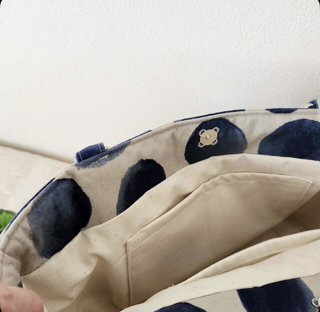 bamboo♡ドット柄トートbag | iichi 日々の暮らしを心地よくするハンドメイドやアンティークのマーケットプレイス