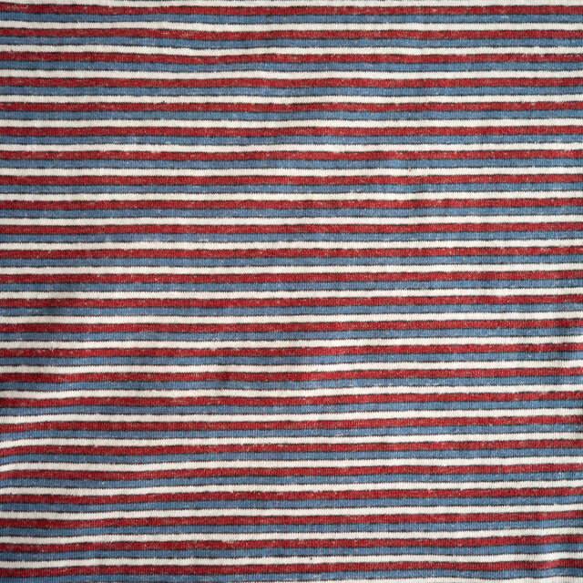 FRECKLE/マルチボーダー summer tee/smokeblue×bordeaux/size2 | iichi 日々の暮らしを心地よくするハンドメイドやアンティークのマーケットプレイス