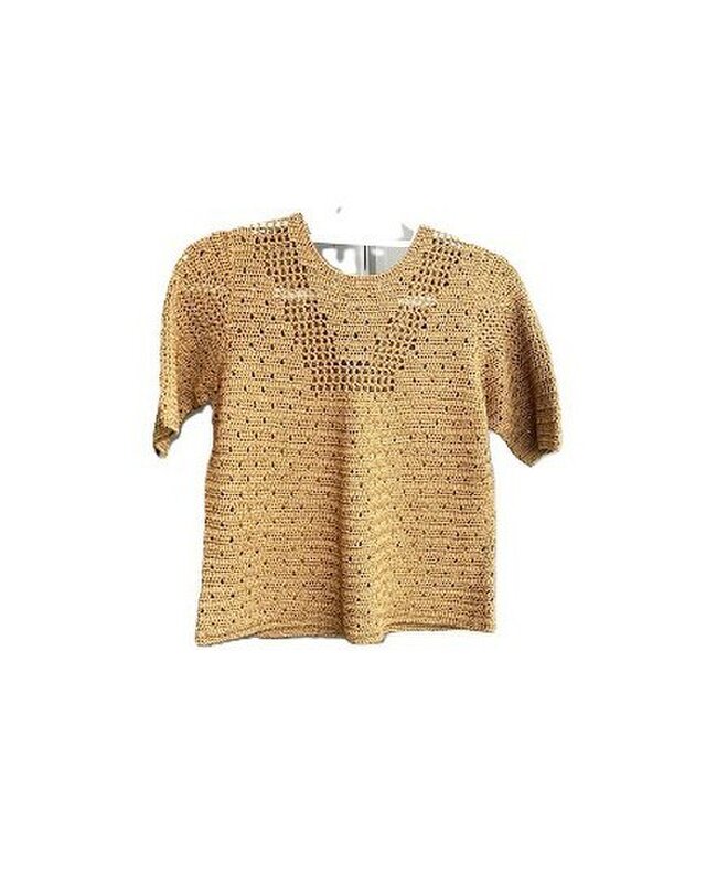 ＜夏糸＞おうど色 Vネック／Uネック | iichi 日々の暮らしを心地よくするハンドメイドやアンティークのマーケットプレイス