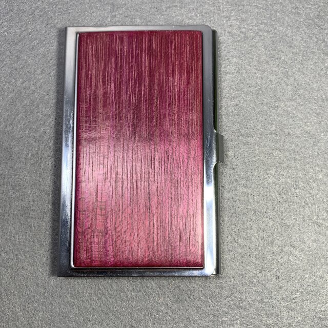 銘木 パープルハートの名刺ケース No.906 | iichi 日々の暮らしを心地よくするハンドメイドやアンティークのマーケットプレイス