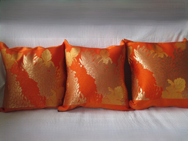 u136 帯 クッションカバー 座布団カバー ファスナー 40x40cm おしゃれ | iichi 日々の暮らしを心地よくするハンドメイドやアンティークのマーケットプレイス