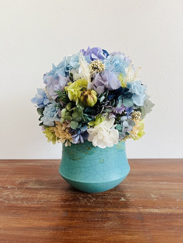 【Hydrangea / ハイドランジア】 LL オーシャン | iichi 日々の暮らしを心地よくするハンドメイドやアンティークのマーケットプレイス