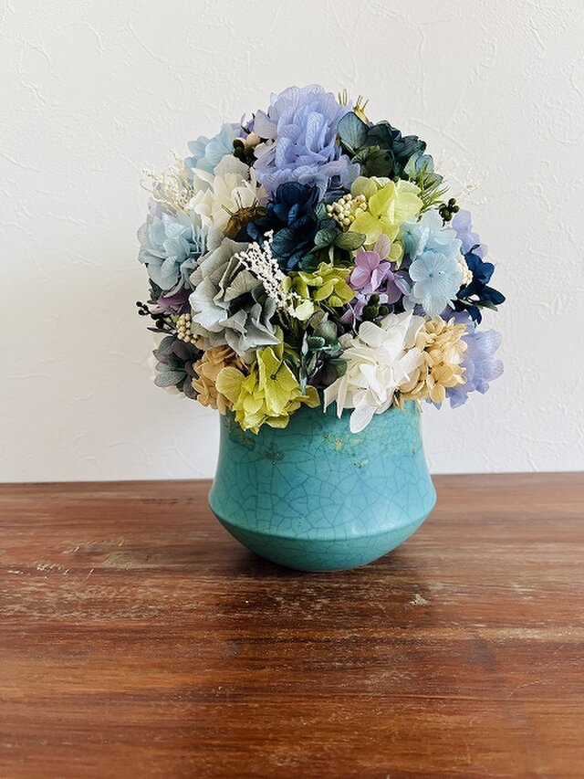 【Hydrangea / ハイドランジア】 LL オーシャン | iichi 日々の暮らしを心地よくするハンドメイドやアンティークのマーケットプレイス