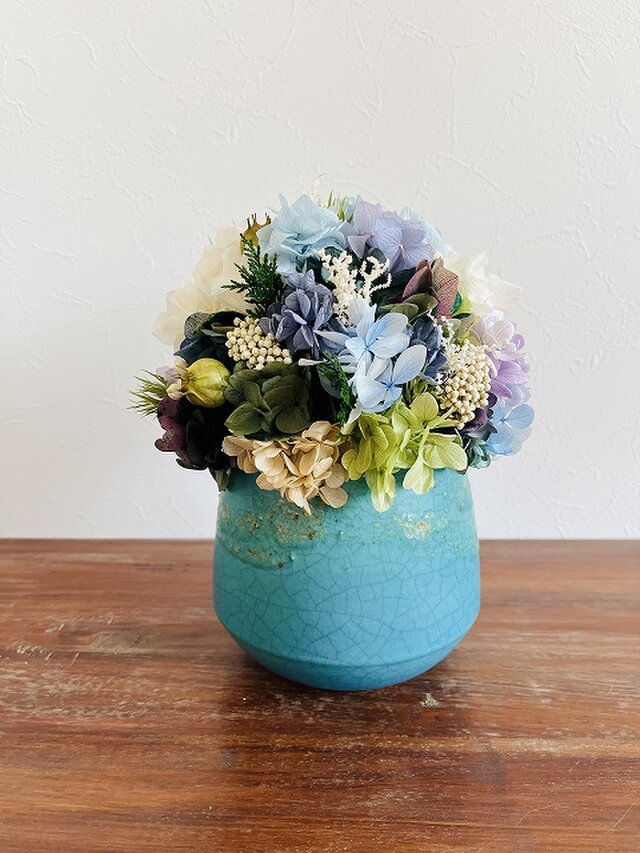 【Hydrangea / ハイドランジア】 L オーシャン | iichi 日々の暮らしを心地よくするハンドメイドやアンティークのマーケットプレイス