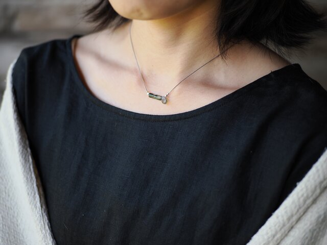 -moss Agate・labradorite- code choker | iichi 日々の暮らしを心地よくするハンドメイドやアンティークのマーケットプレイス
