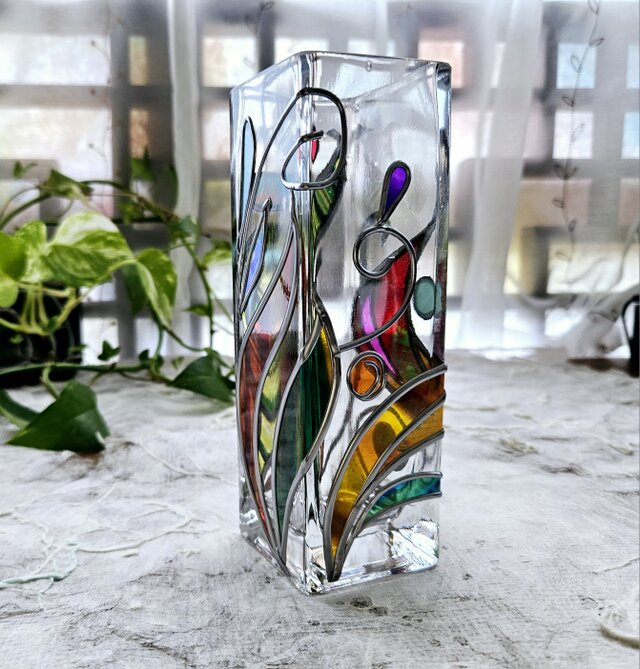 《大和の祈り 〜豊穣の宴〜》ガラスアート一輪挿し | iichi 日々の暮らしを心地よくするハンドメイドやアンティークのマーケットプレイス