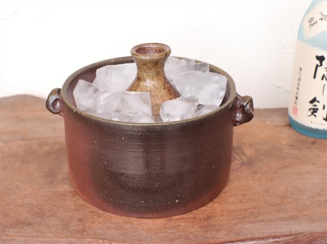 備前焼 徳利クーラー・サンギリ t-151 | iichi 日々の暮らしを心地よくするハンドメイドやアンティークのマーケットプレイス