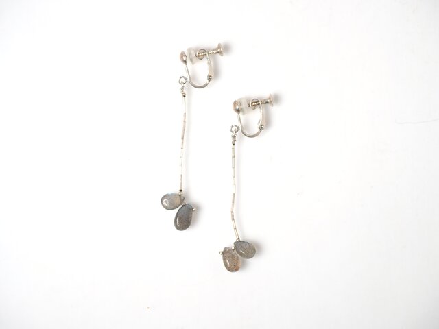 -Labradorite- long earrings | iichi 日々の暮らしを心地よくするハンドメイドやアンティークのマーケットプレイス