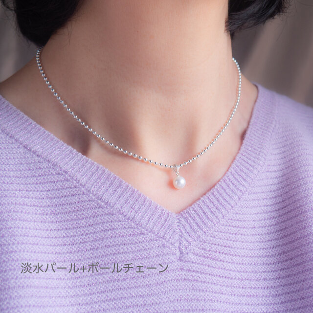 ＜多WAY＞淡水パール＆SV925チェーン2連ネックレス＆後付けアジャスター付 | iichi 日々の暮らしを心地よくするハンドメイドやアンティークのマーケットプレイス