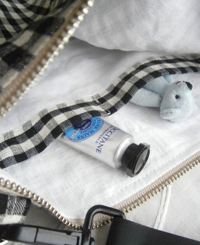 格子柄×RayonLinen 小ぶりのbag＆pouch | iichi 日々の暮らしを心地よくするハンドメイドやアンティークのマーケットプレイス