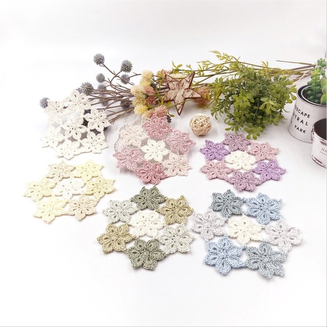 Hana/お花つなぎドイリー/033/ホワイト | iichi 日々の暮らしを心地よくするハンドメイドやアンティークのマーケットプレイス