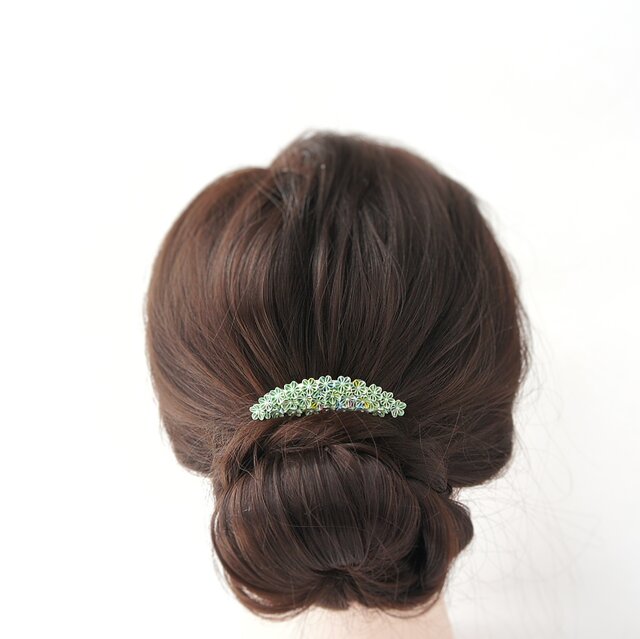 着物小物 3点セット 〔ミントグリーン〕 ヘアコーム 帯留め 帯飾り つまみ細工 パステルカラー 緑色 浴衣 和装 人気 | iichi 日々の暮らしを心地よくするハンドメイドやアンティークの ...