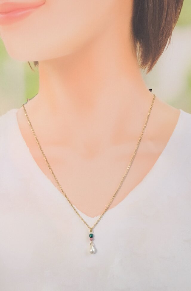 d187-156【自分磨き 天然石 シリシャスシスト】と【パールホワイト】のアレンジネックレス 長さ選べます | iichi 日々の暮らしを心地よくするハンドメイドやアンティークのマーケットプレイス