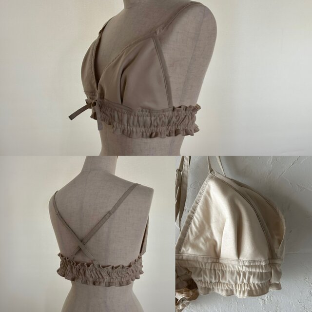 Choose！シンプルな、、ストレスフリー ブラ＆ショーツ : : beige | iichi 日々の暮らしを心地よくするハンドメイドやアンティークのマーケットプレイス