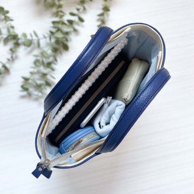 大人マリンのキレイめトートバッグ ファスナー・底鋲仕様 | iichi 日々の暮らしを心地よくするハンドメイドやアンティークのマーケットプレイス