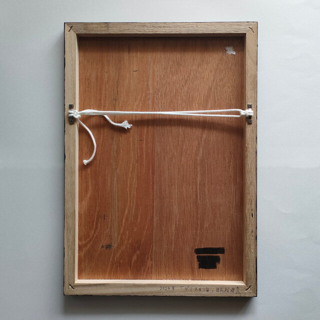 原画「グラスの海」木製パネル A3 | iichi 日々の暮らしを心地よくするハンドメイドやアンティークのマーケットプレイス