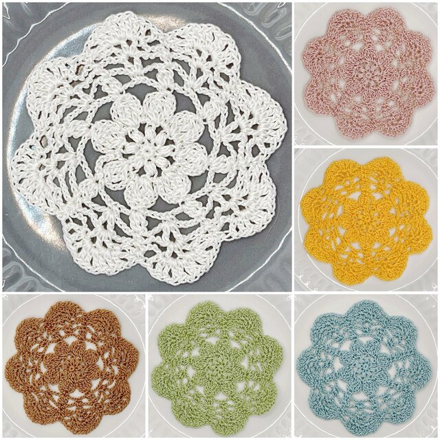 お花のレースドイリー/081/ホワイト | iichi 日々の暮らしを心地よくするハンドメイドやアンティークのマーケットプレイス